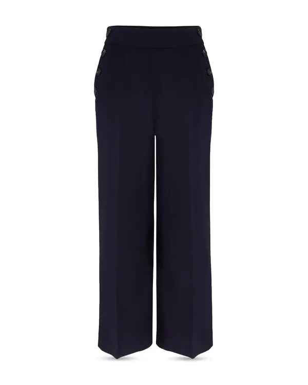 HOBBS LONDON Simone Cropped Wide Leg Trousers