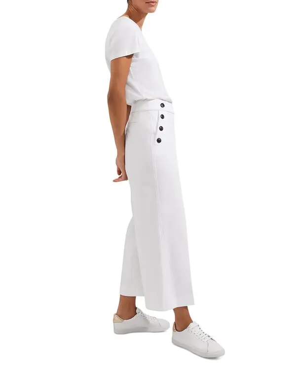 HOBBS LONDON Simone Cropped Wide Leg Trousers