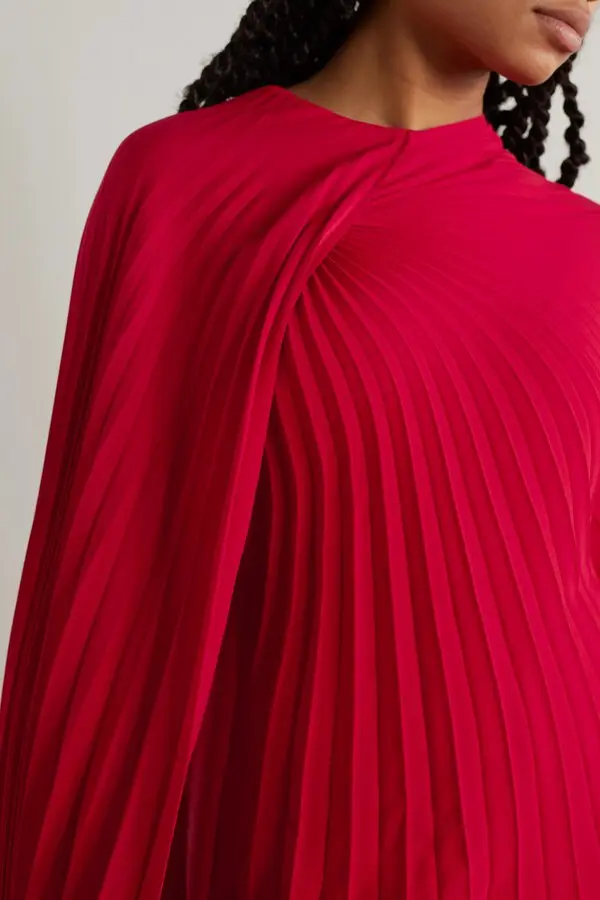 mini cape dress in silk georgette Mini Cape Dress