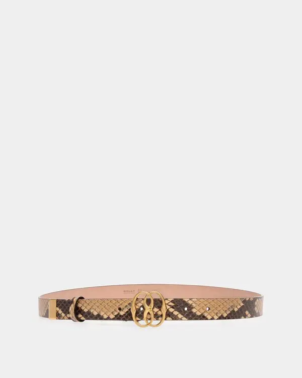 Bally Emblem Phyton Printed 25mm Belt