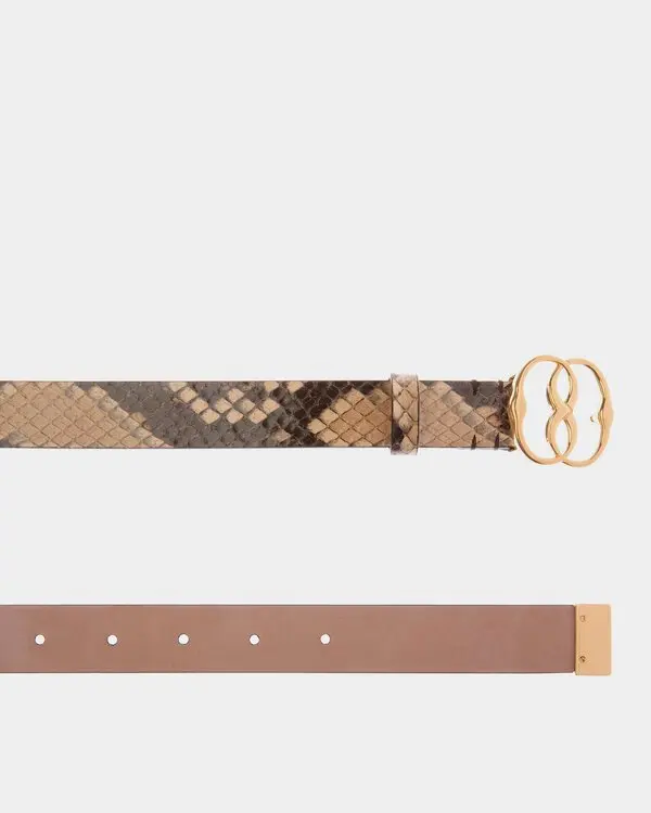 Bally Emblem Phyton Printed 25mm Belt