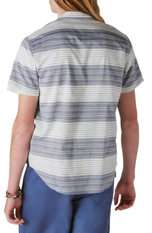 Lucky Brand Stripe Short Sleeve Button-up Shirt