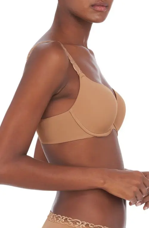 Natori Pure Luxe Underwire Push-up Bra - Cafe