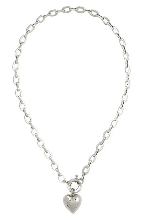 PETIT MOMENTS Beagan Heart Pendant Necklace - Silver