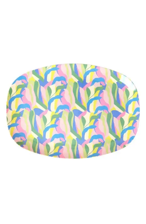 RICE BY RICE Set Of Four Oblong Melamine Plates - Jungle Fever