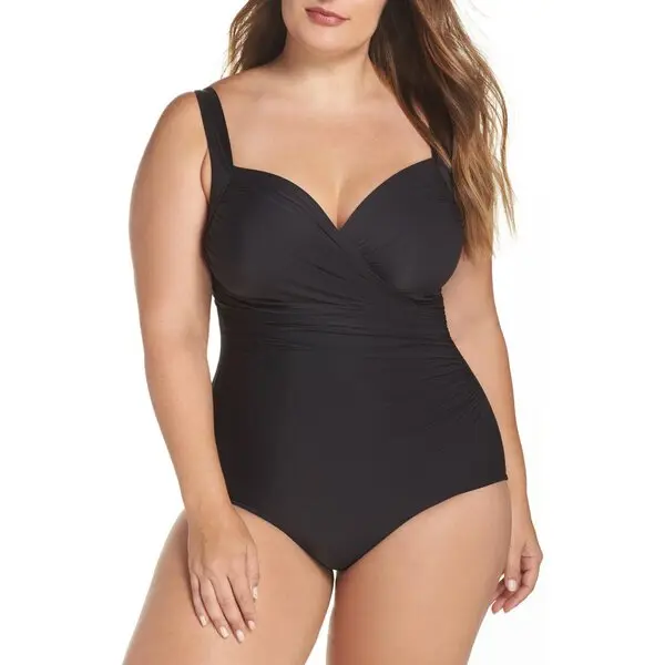 MIRACLESUIT® Sanibel Underwire One-piece Swimsuit - Black Tones