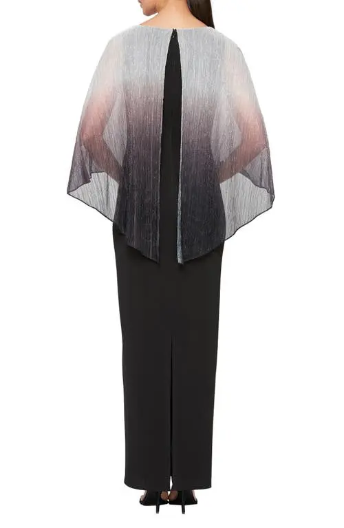 slim fit dress slacks 3/4 Sleeve Matte Jersey & Ombre Satin Ballgown  S.L. Fashions