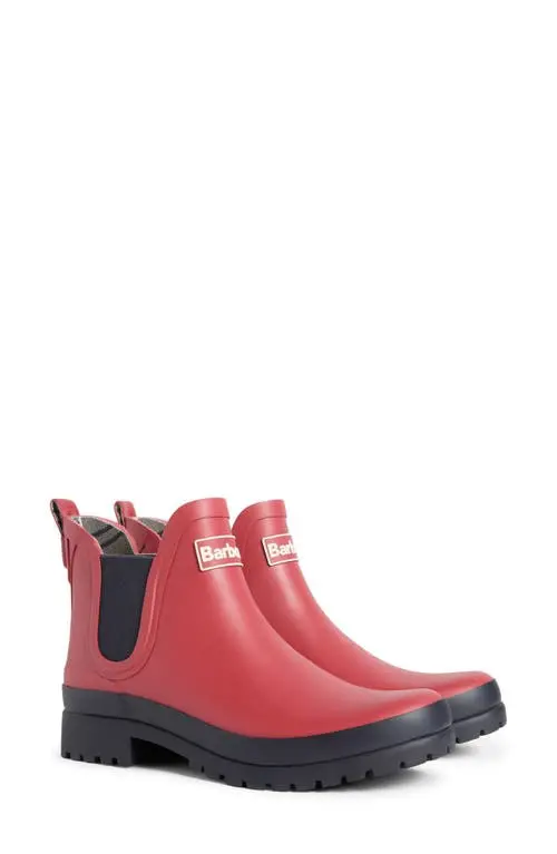 Barbour Mallow Wellington Chelsea Boot - Raspberry/navy