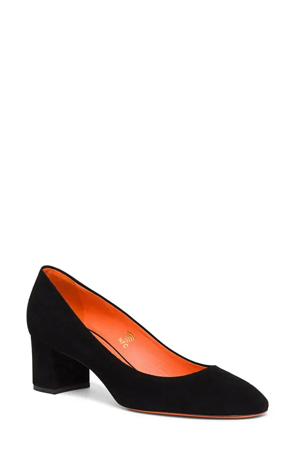 Santoni Block Heel Pump