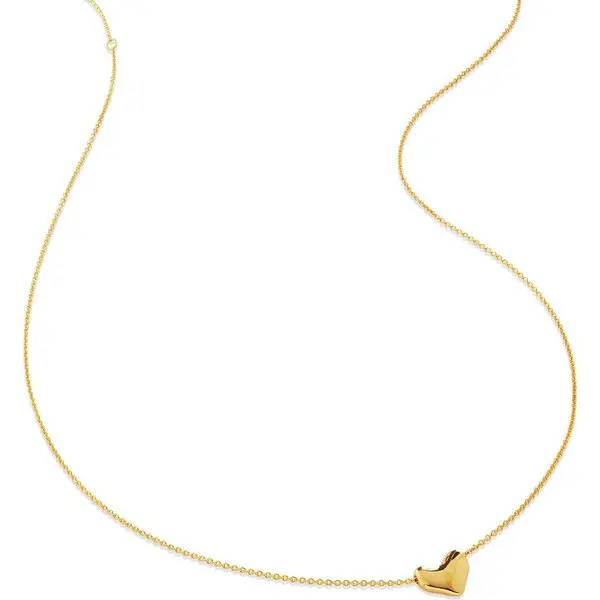Monica Vinader Heart Pendant Necklace - Yellow Gold