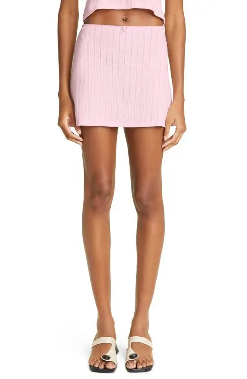Paloma Wool Clairo Low Waist Pointelle Miniskirt