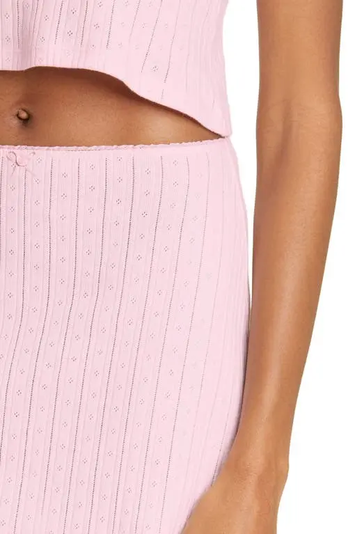 Paloma Wool Clairo Low Waist Pointelle Miniskirt