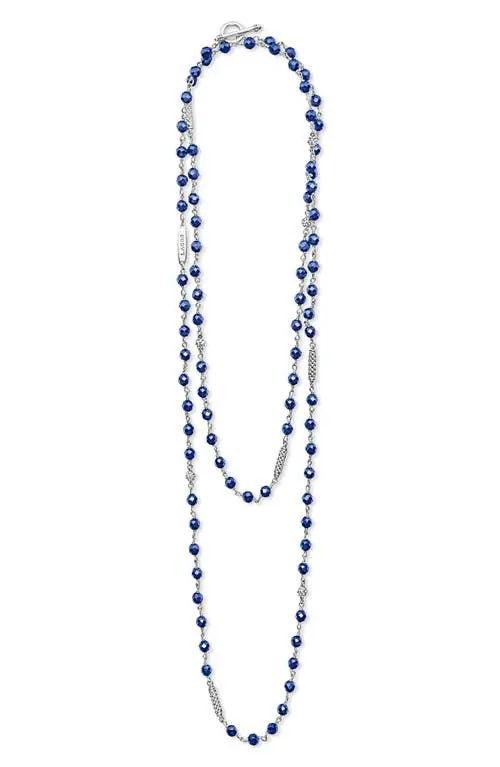 Lagos Caviar Icon Ultra Ceramic Bead Dual Layer Necklace - Marine