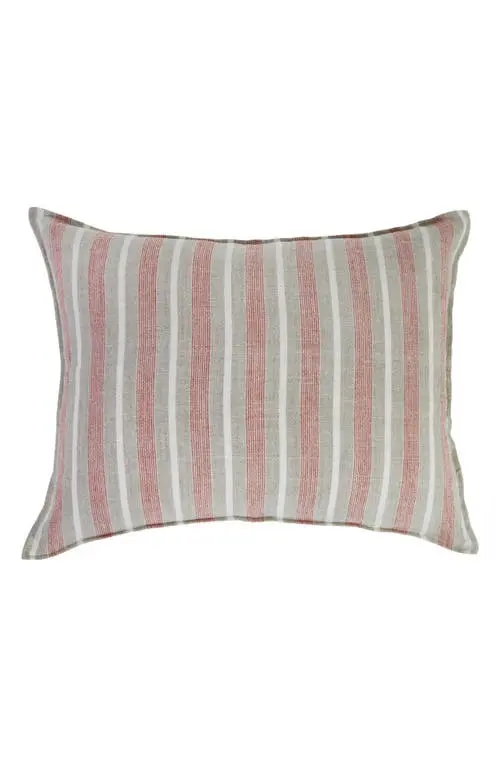 POM POM AT HOME Montecito Stripe Linen Accent Pillow - Terra Cotta/ Natural