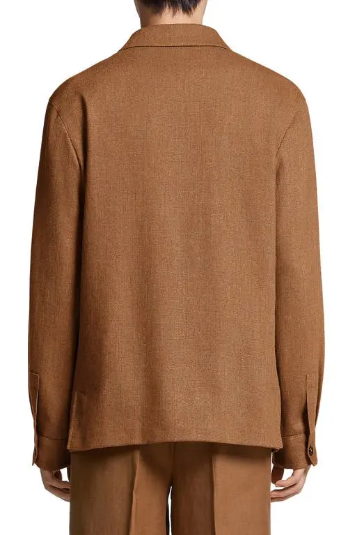 Zegna Silk & Linen Blend Chore Jacket