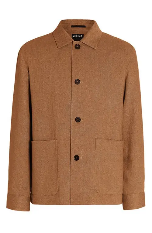 Zegna Silk & Linen Blend Chore Jacket