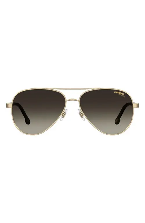 Carrera Eyewear 58mm Aviator Sunglasses - Gold Havana/brown Gradient