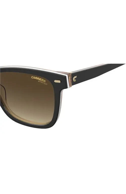 Carrera Eyewear 54mm Rectangular Sunglasses - Black Beige/ Brown Gradient