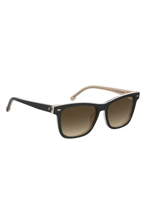 Carrera Eyewear 54mm Rectangular Sunglasses - Black Beige/ Brown Gradient