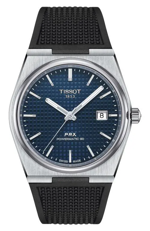 TISSOT Prx Powermatic 80 Strap Watch - Black