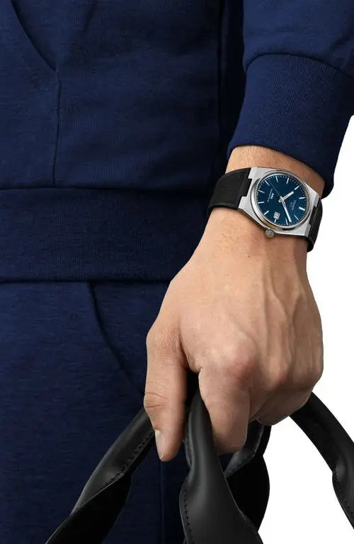 TISSOT Prx Powermatic 80 Strap Watch - Black