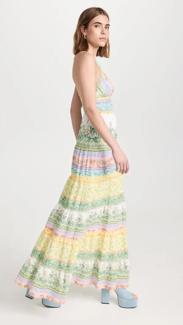 l ide deesse halter pleated column maxi dress L'IDEE | WOMEN | Deesse Gown