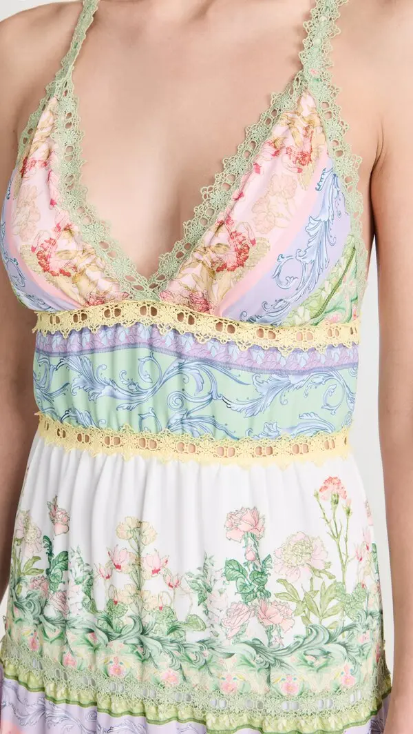 Alice + Olivia Karolina Paneled Halter Maxi Dress In Floral Fest - 75% Off  | Editorialist