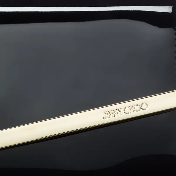 JIMMY CHOO Emmie Patent Leather Clutch - Black