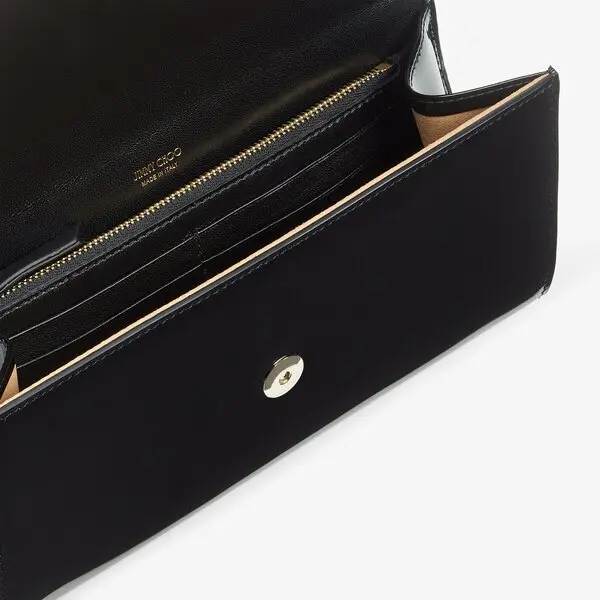 JIMMY CHOO Emmie Patent Leather Clutch - Black