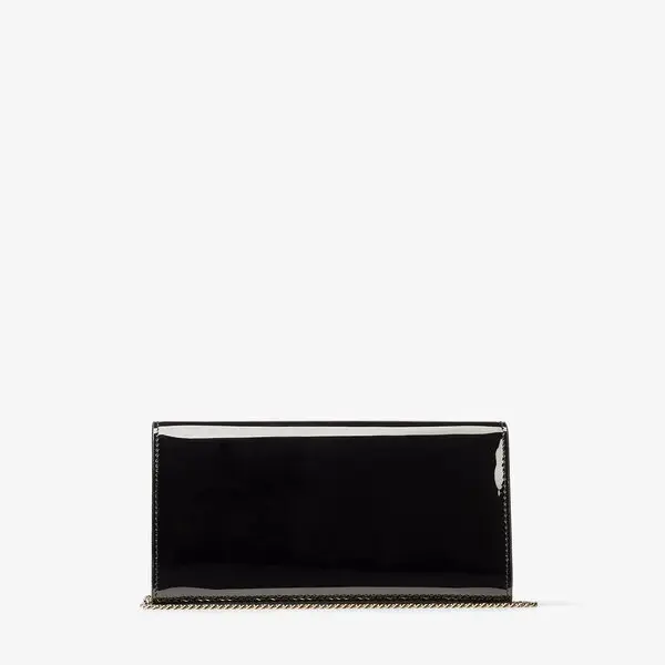 JIMMY CHOO Emmie Patent Leather Clutch - Black