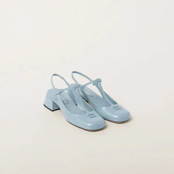 Miu Miu Patent Leather Slingback Pumps