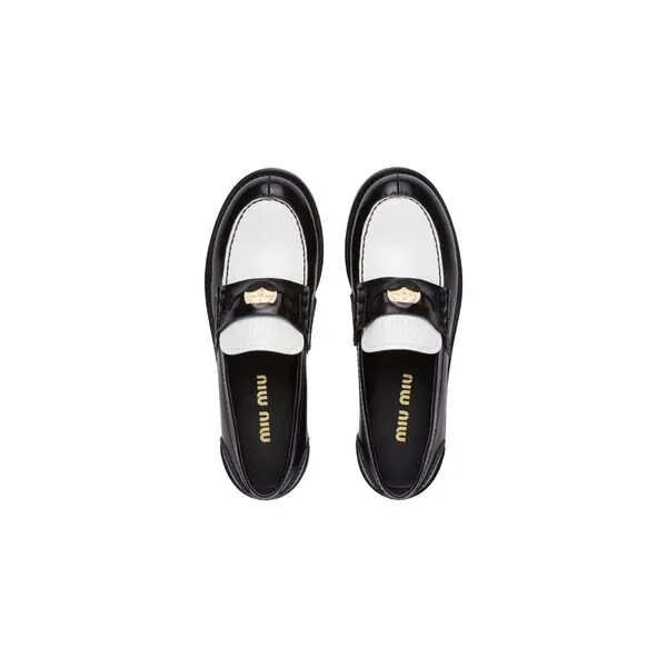 Miu Miu Leather Penny Loafers