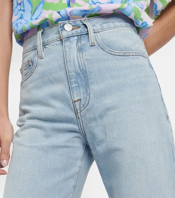 FRAME Le Dancing Jane Feather-trimmed Jeans