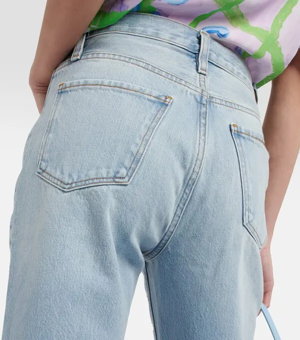 FRAME Le Dancing Jane Feather-trimmed Jeans