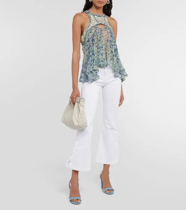 FRAME Le Crop Flare Mini Slits High-rise Jeans