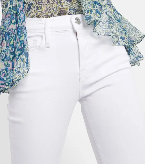 FRAME Le Crop Flare Mini Slits High-rise Jeans