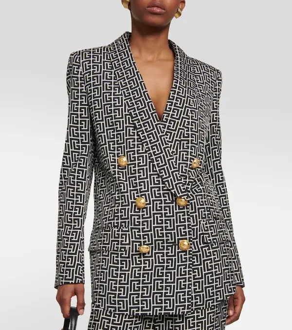 Balmain Monogram Double-breasted Jacket