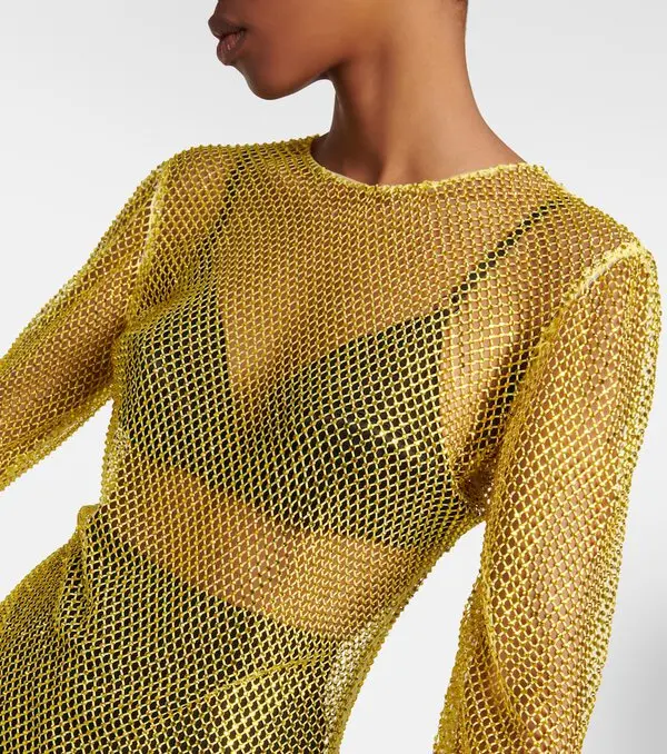 Giuseppe Di Morabito Crystal-embellished Mesh Top
