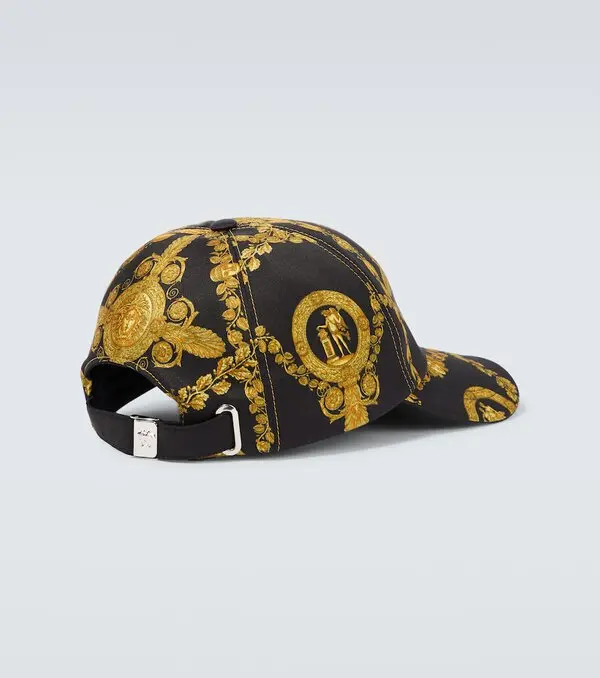 Versace Maschera Baroque Baseball Cap In Yellow - 40% Off  display picture 1