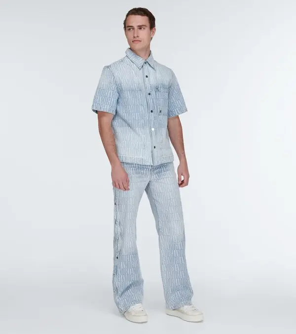 Amiri Logo Jacquard Denim Shirt