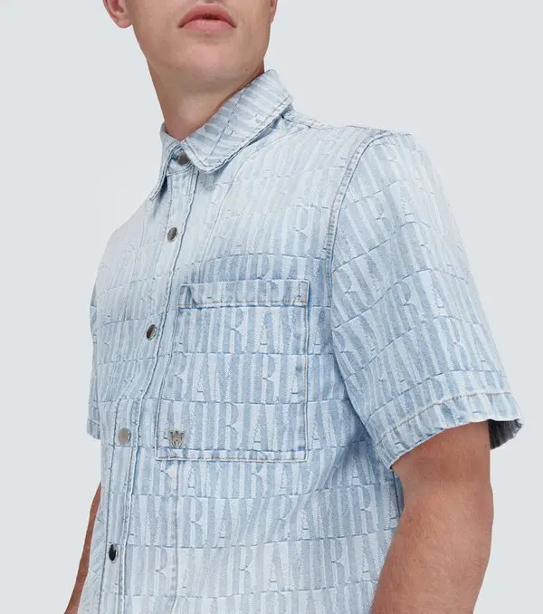 Amiri Logo Jacquard Denim Shirt