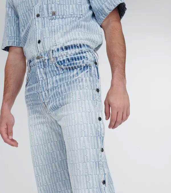Amiri Logo Jacquard Denim Pants