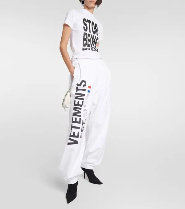 Vetements Logo Cotton-blend Sweatpants