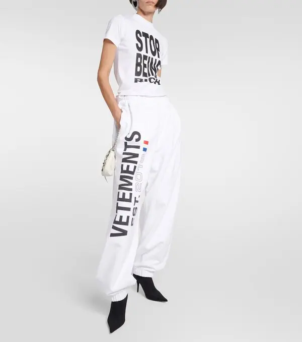 Vetements Logo Cotton-blend Sweatpants