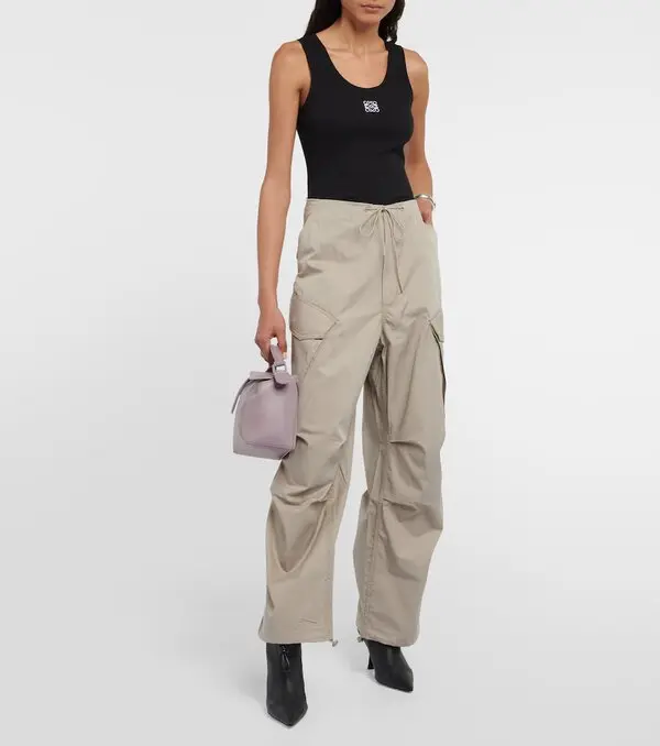AGOLDE Ginerva Cotton Poplin Cargo Pants - Grey