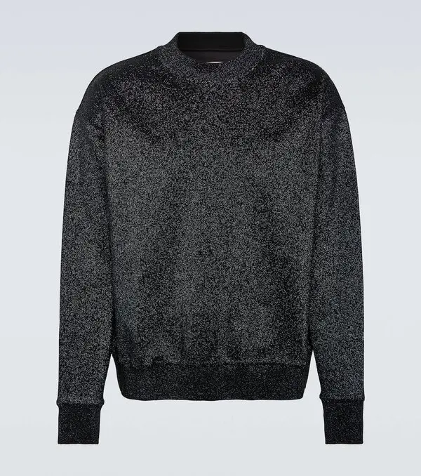JIL SANDER Metallic Crewneck Sweater - Black