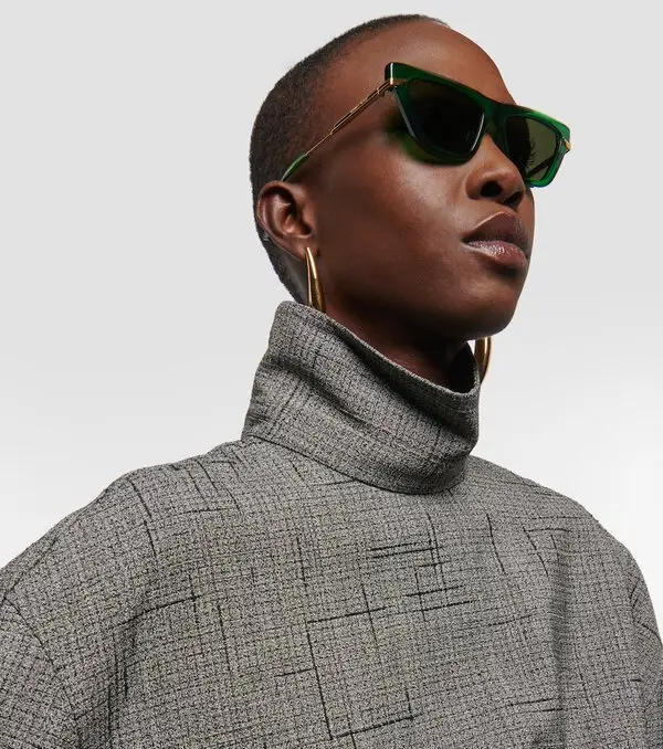 Bottega Veneta Angle Cat-eye Sunglasses