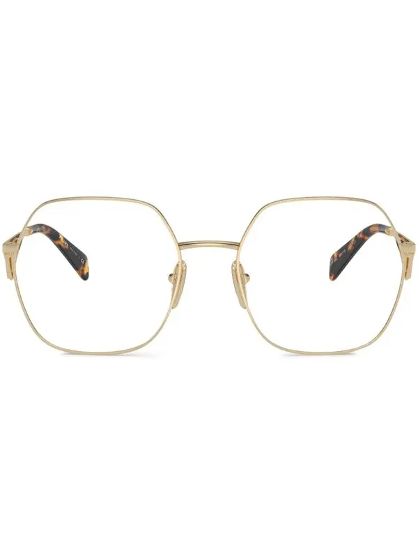 Prada Round Frame Glasses - Gold