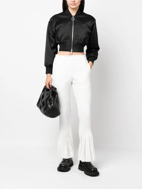 Sacai Pleated Cropped Trousers