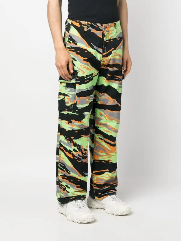 ERL Graphic-print Cargo Trousers - Green